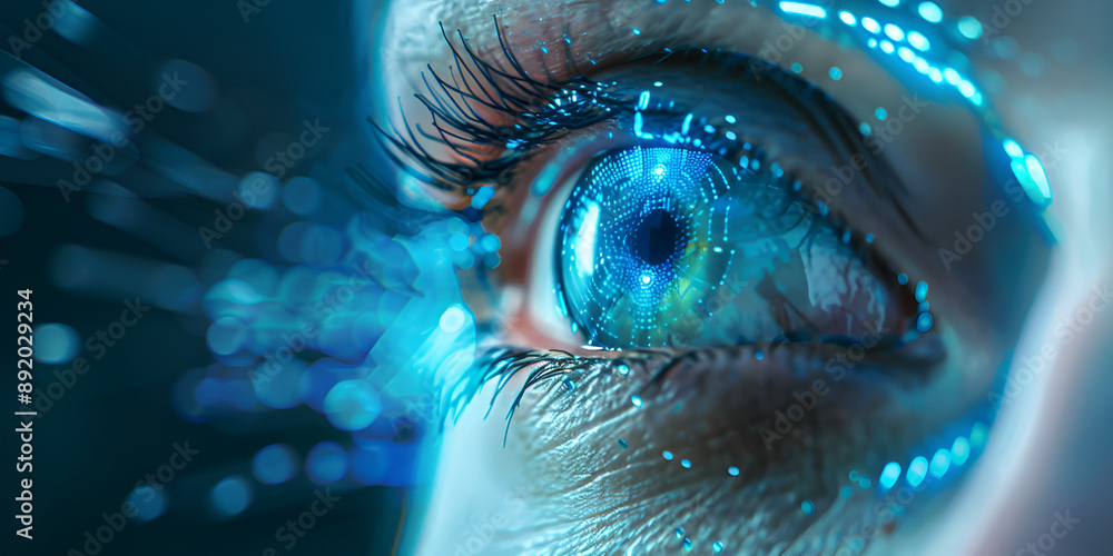 Cybernetic Eye with Advanced Digital Interface Representing Augmented ...