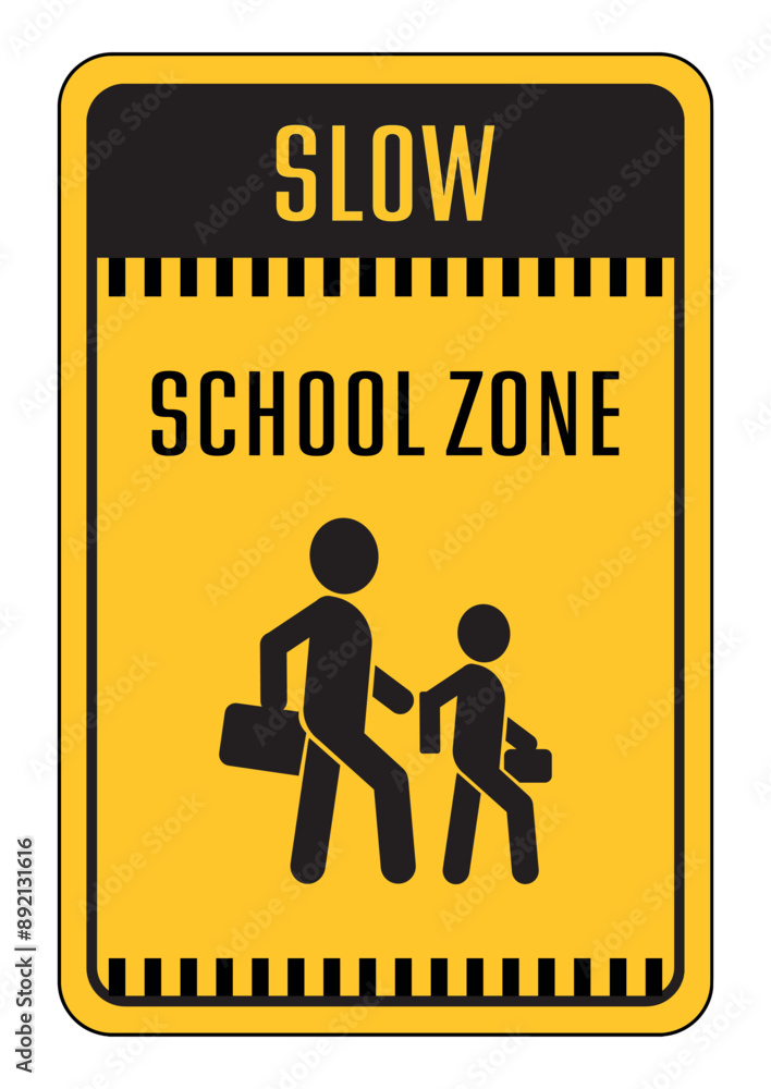 school zone sign Stock Vector | Adobe Stock