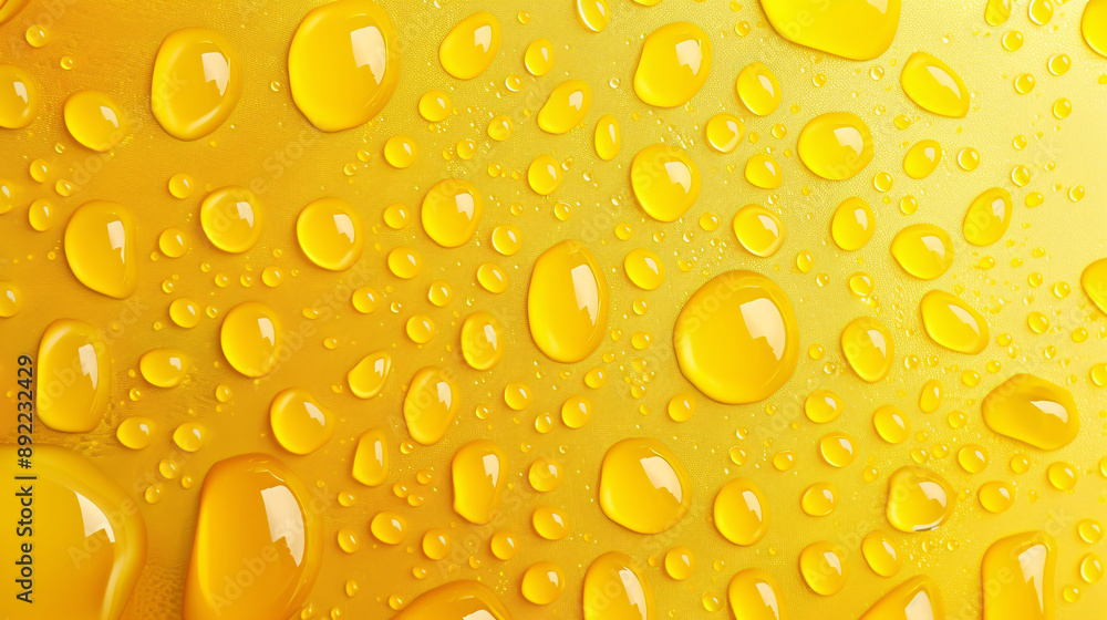 water drops yellow background Stock Photo | Adobe Stock