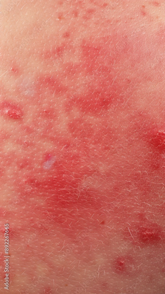 Abstract Visualization of Highly Contagious Bacterial Skin Infection: Pustules and Erythema in ...