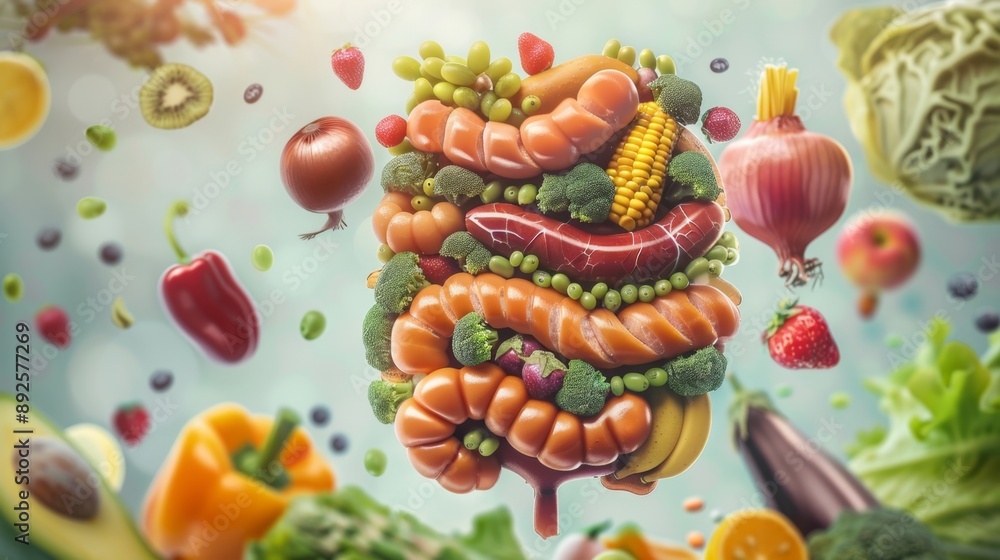 Healthy Eating Habits: A Colorful Guide to Gut Health - A vibrant and ...