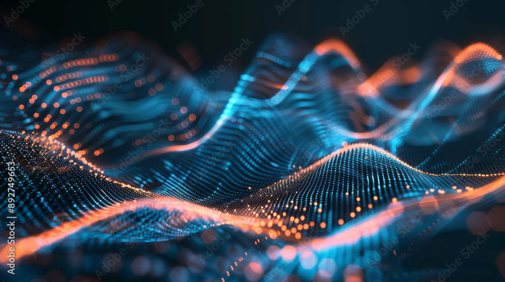 Sound waves are a visual representation of sound. Abstract digital equalizers use sound wave ...