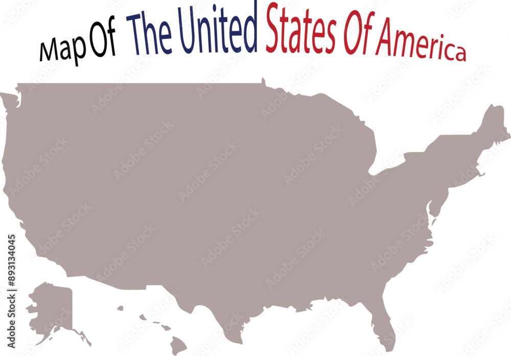 United States Map Eps, All 50 States Outline USA Map Eps, Commercial ...
