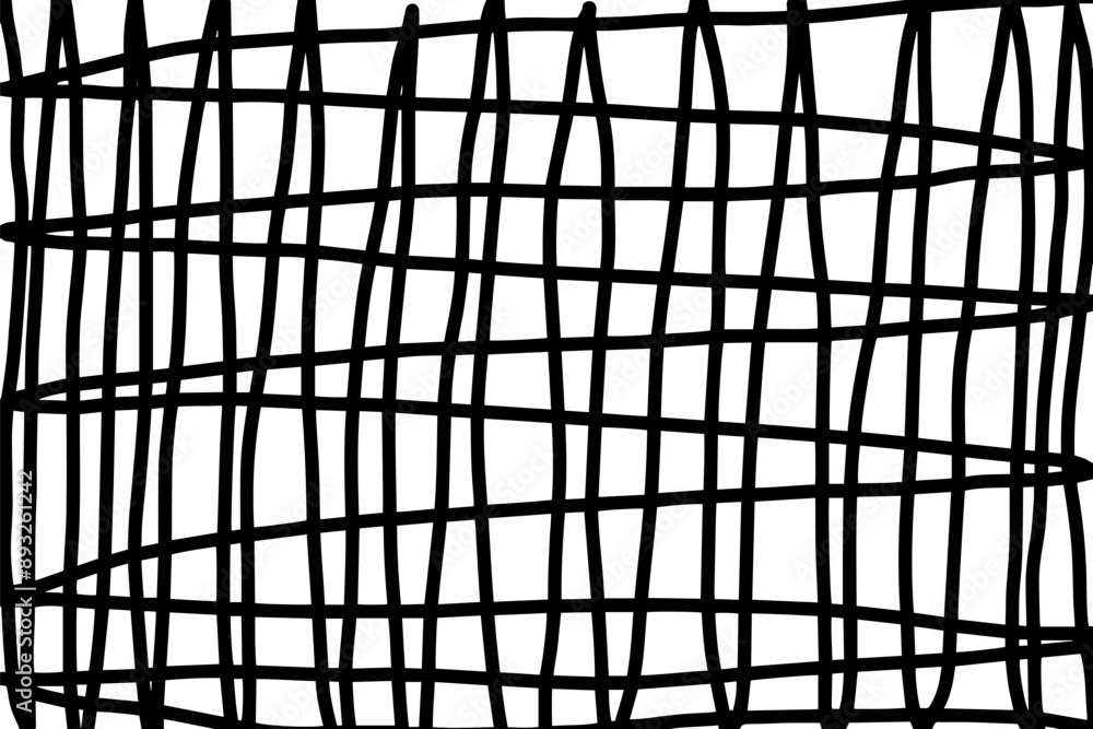 Crosshatching wire pattern in sketch style. Hand drawn doodle white ...
