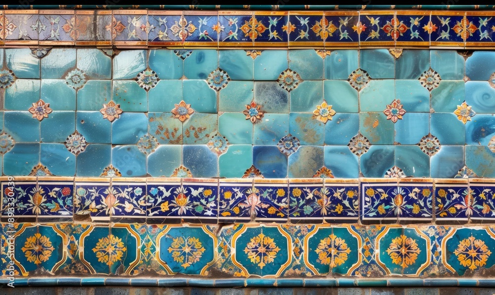 Exquisite Persian Mosaic Elegance: Intricate Geometric and Floral ...