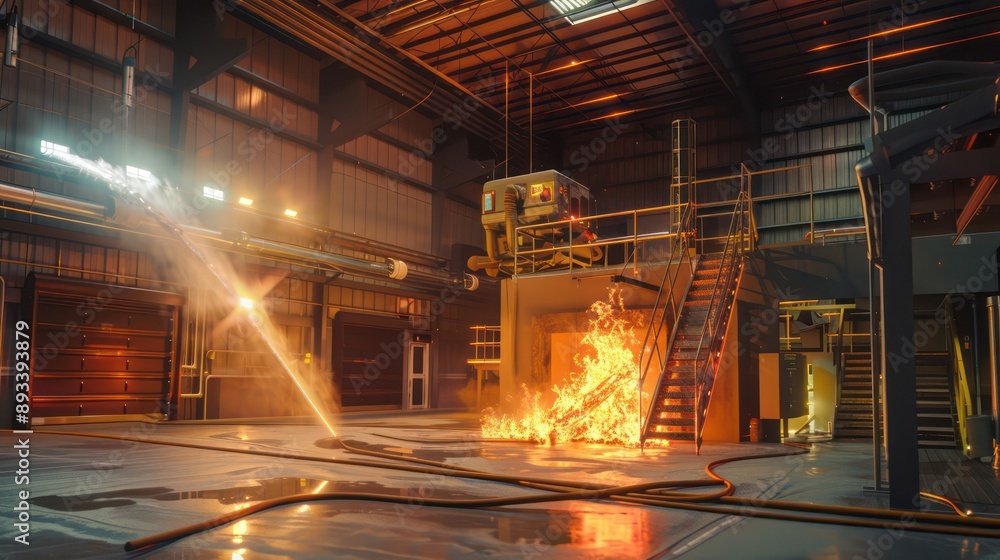 corporate fire safety training facility with a controlled burn ...