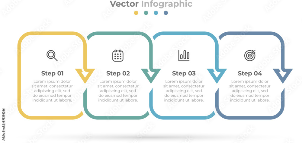 Business process chart. Vector infographic layout design with marketing ...