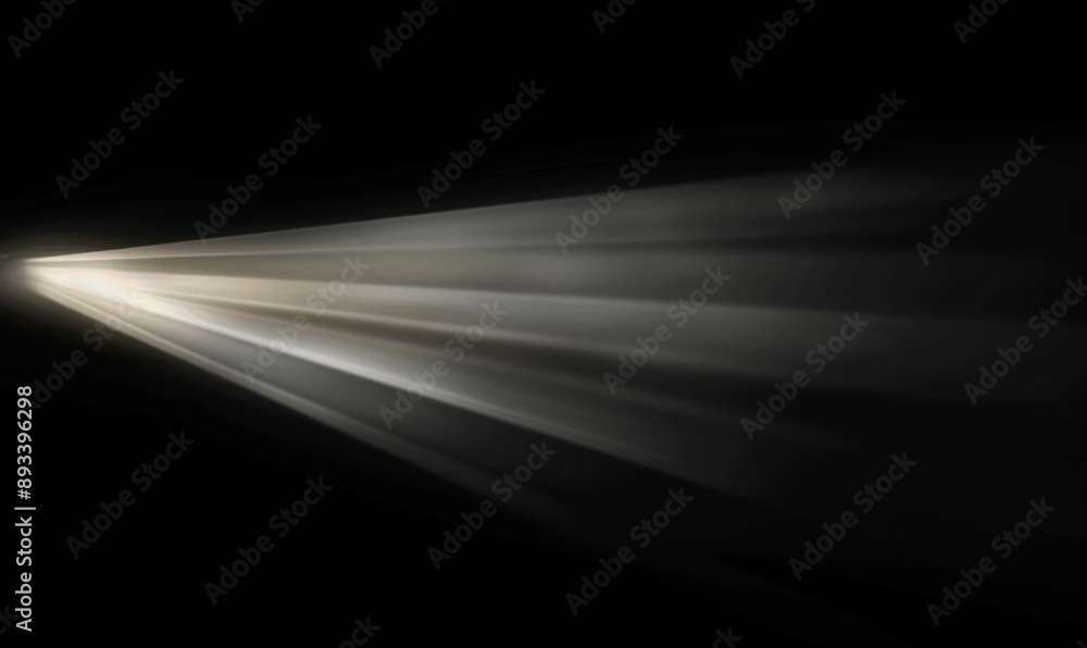 Elegant Beam of Light Emerging on Abstract Black Background ...