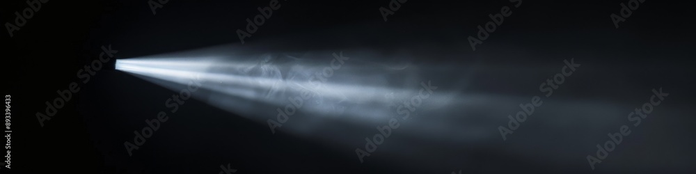 Elegant Beam of Light Emerging on Abstract Black Background ...