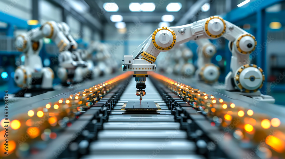 Modern robotic plant for the production of semiconductor chips ...