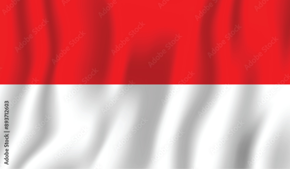 Realistic Indonesia national flag perfect color, scale, and proportion ...