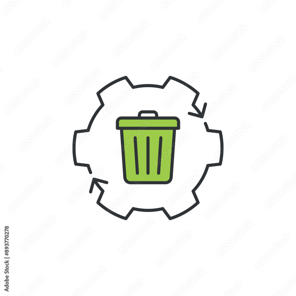 Symbol for waste management. It is a process of managing waste from ...