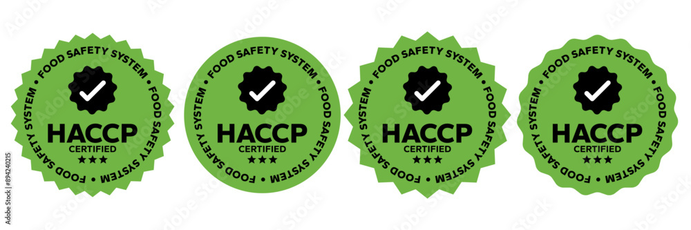 HACCP Hazard Analysis Critical Control Points, Food Safety system, logo ...