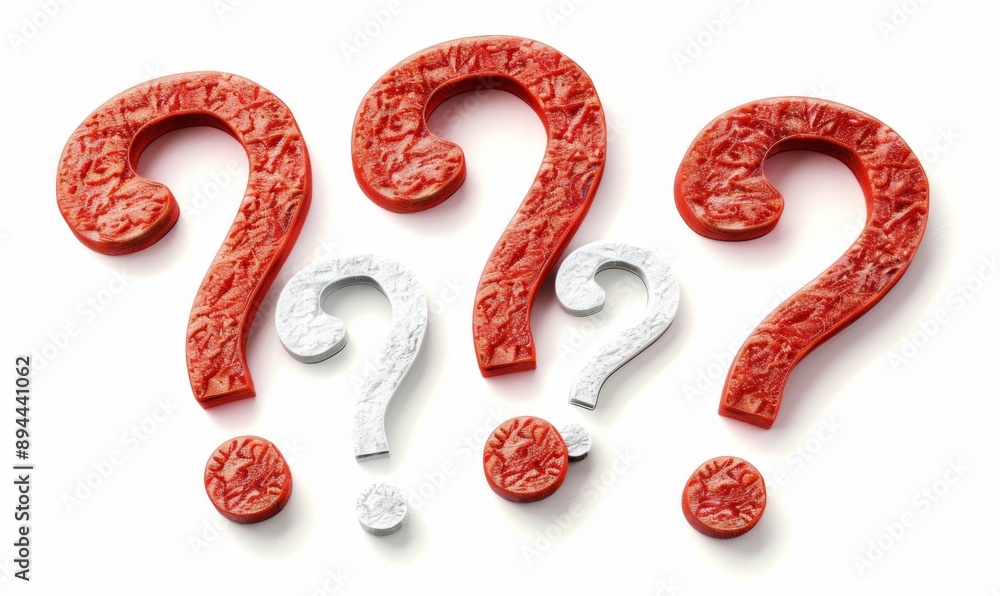 Intriguing Red Question Mark Overlaying White: Conceptual 4K AI ...