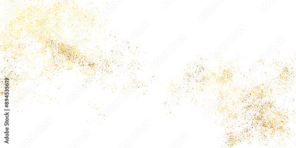 Gold Foil splatter glitter Golden stroke on transparent background ...