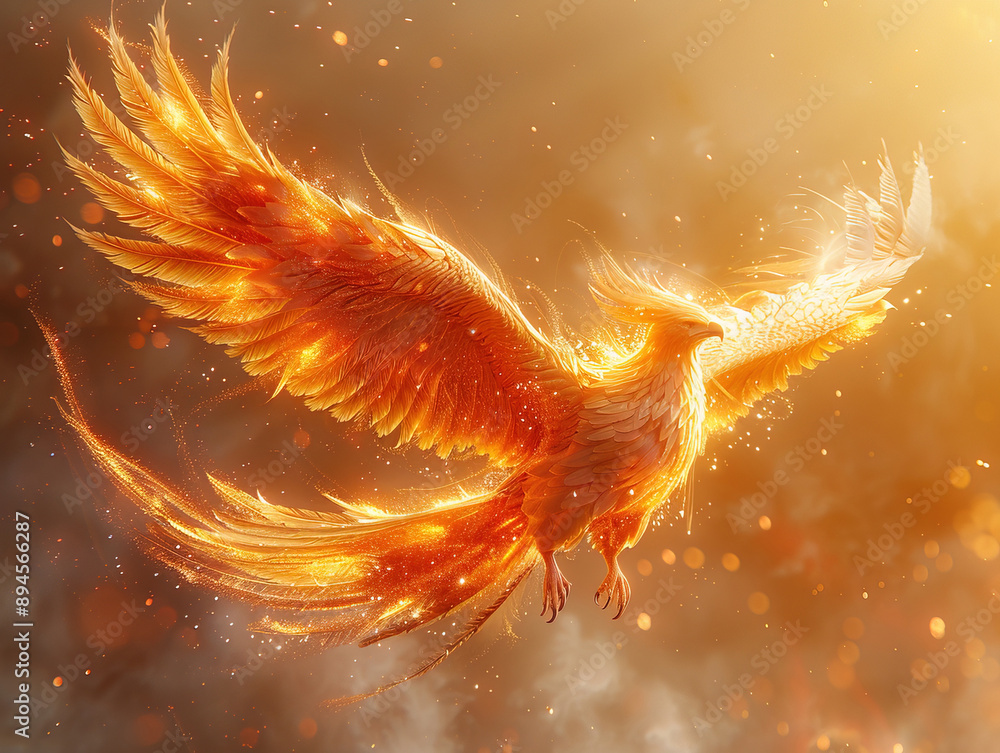 Phoenix bird fire fantasy firebird abstract magic 3D eagle animal ...