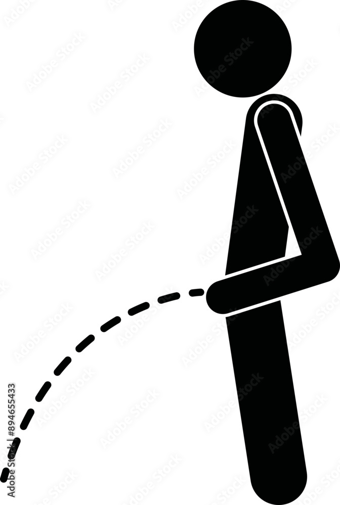 Man Peeing Cricut and Silhouette SVG file Stock Vector | Adobe Stock