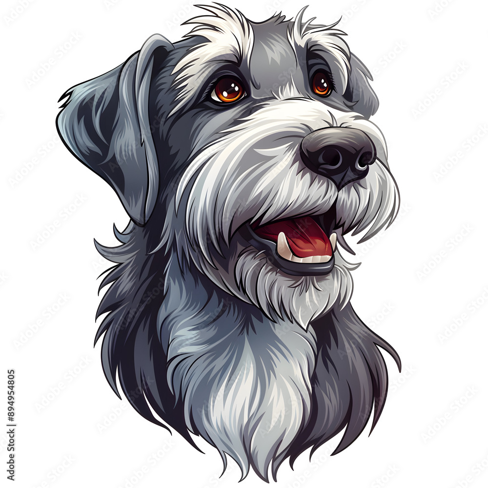 Irish Wolfhound dog logo, clear lines, emblem, symbol, sign, mascot ...