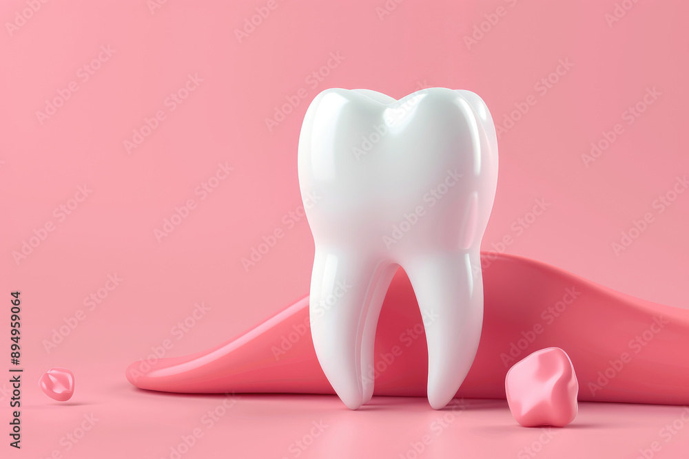 Explore a flat design illustration depicting the tooth enamel ...