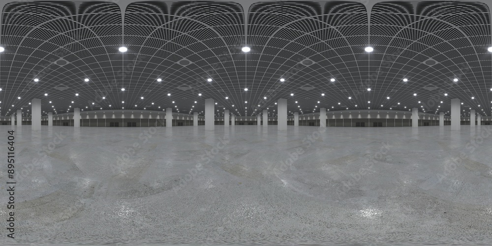 Exhibition hall HDRI. environment, 3d panorama 360 degrees of empty ...