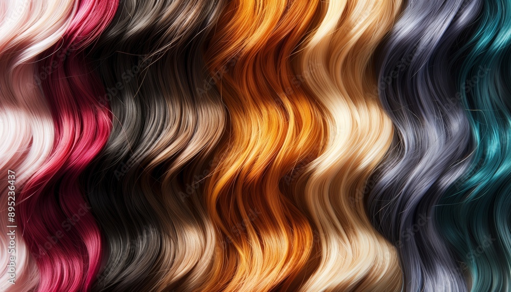 The hair color palette as a range of infinite possibilities. Hair ...
