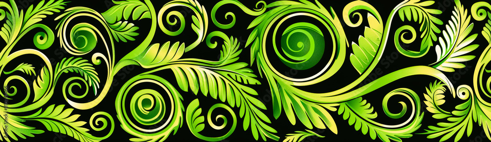 Maori Polynesian pattern koru spiral swirls wallpaper design ...