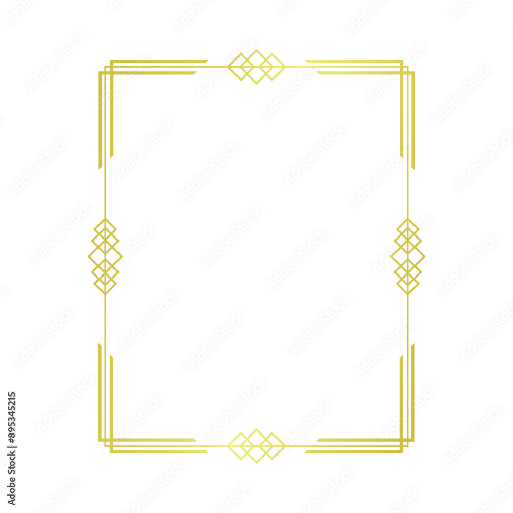 gold border frame.eps Stock Vector | Adobe Stock