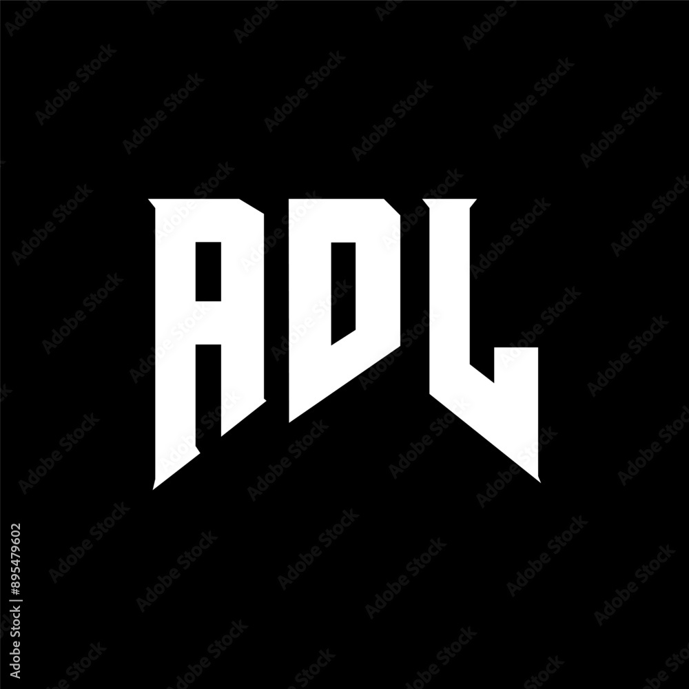 ADL letter logo design for technology company. ADL logo design black ...