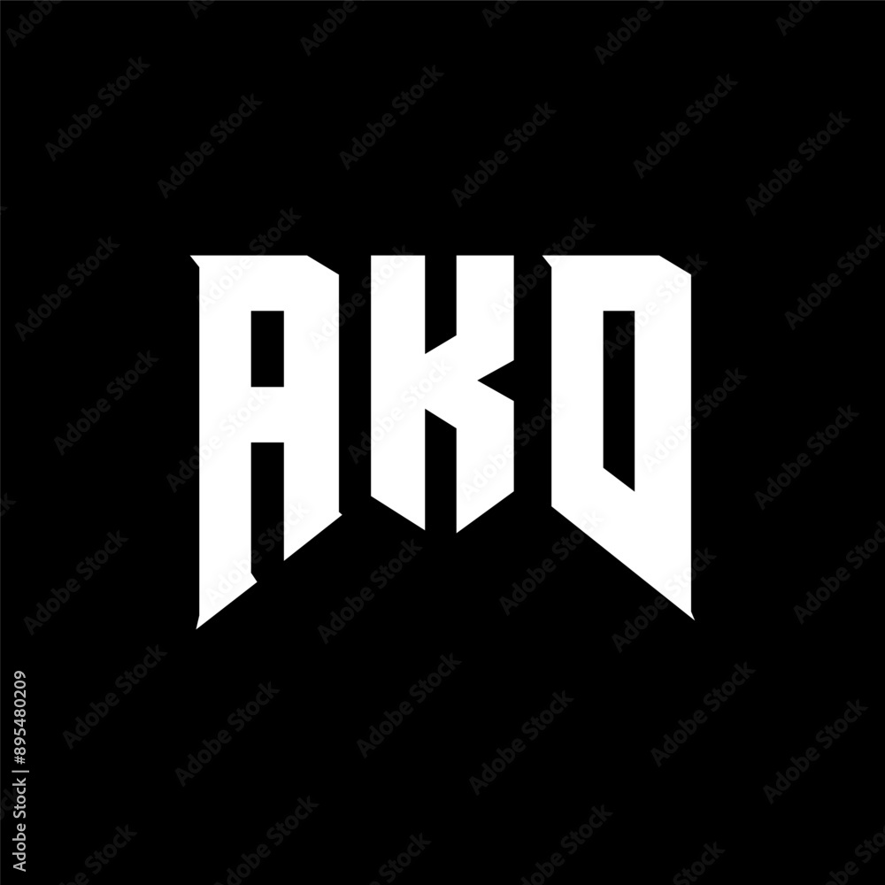 AKD letter logo design for technology company. AKD logo design black ...