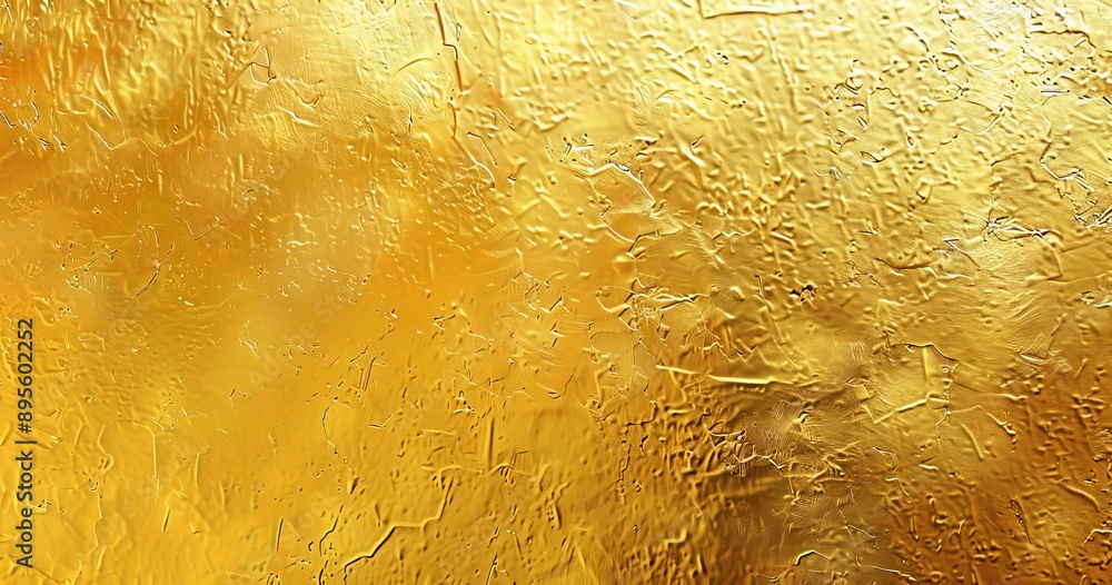 Gold foil texture, highlighting the shine and brilliance, focusing the ...