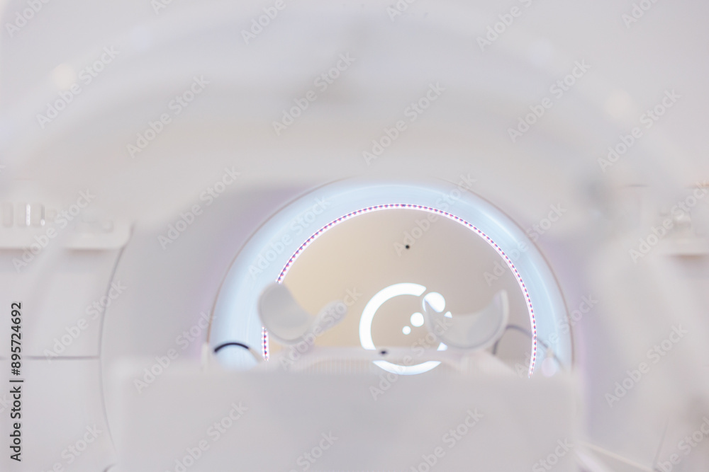 MR-Linac radiation therapy machine. Magnetic resonance imaging MRI ...