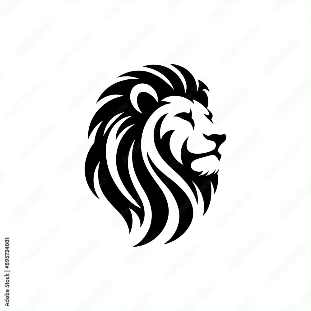 lion head logo design simple modern Stock Vector | Adobe Stock