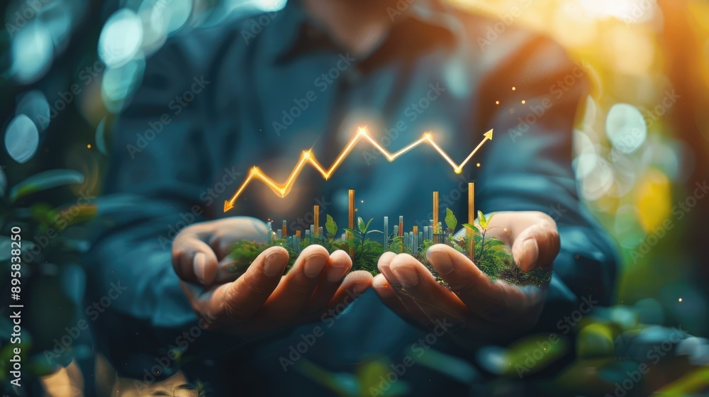 Stock profit power manipulation background image.Businessman control ...