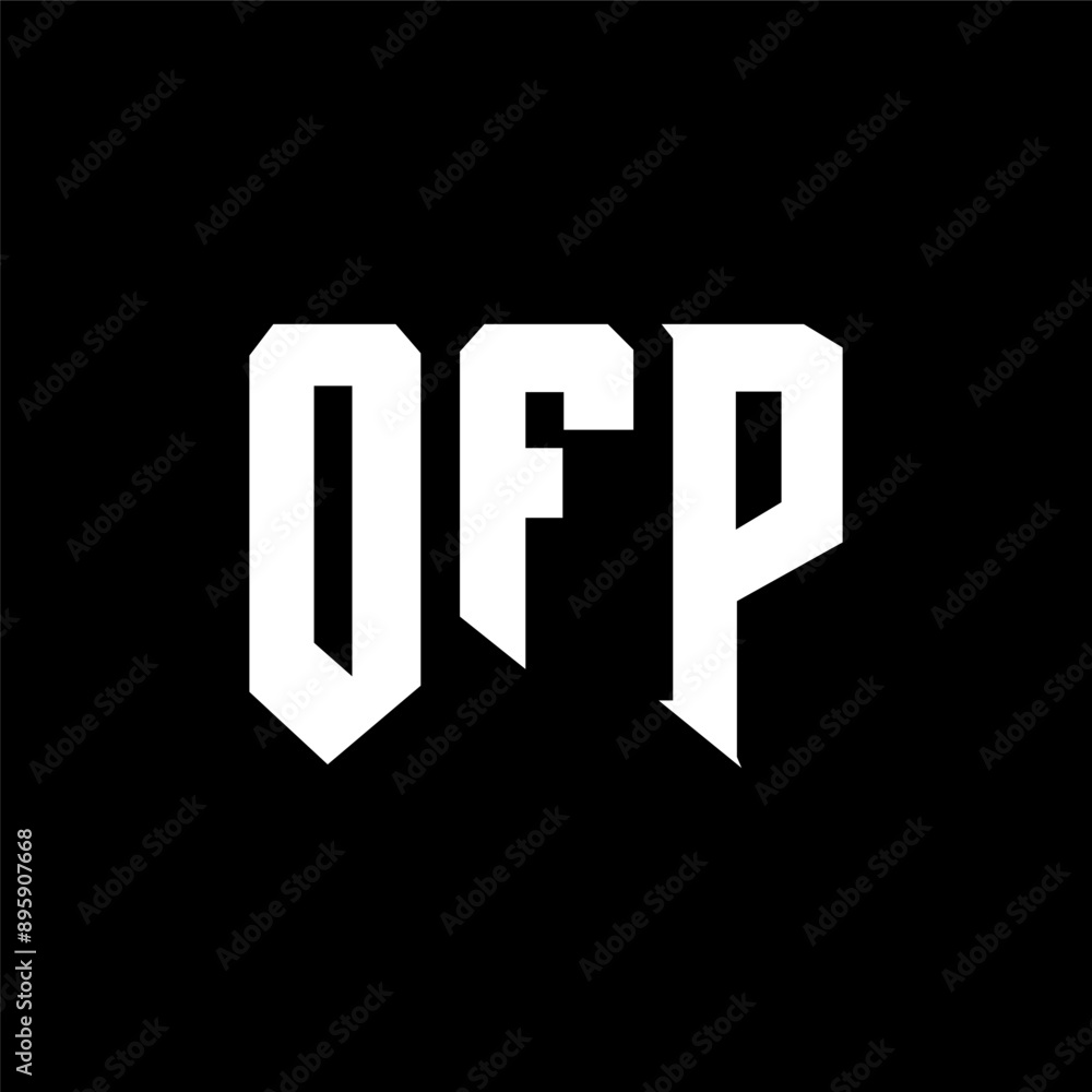 Vector de Stock OFP letter logo design for technology company. OFP logo ...