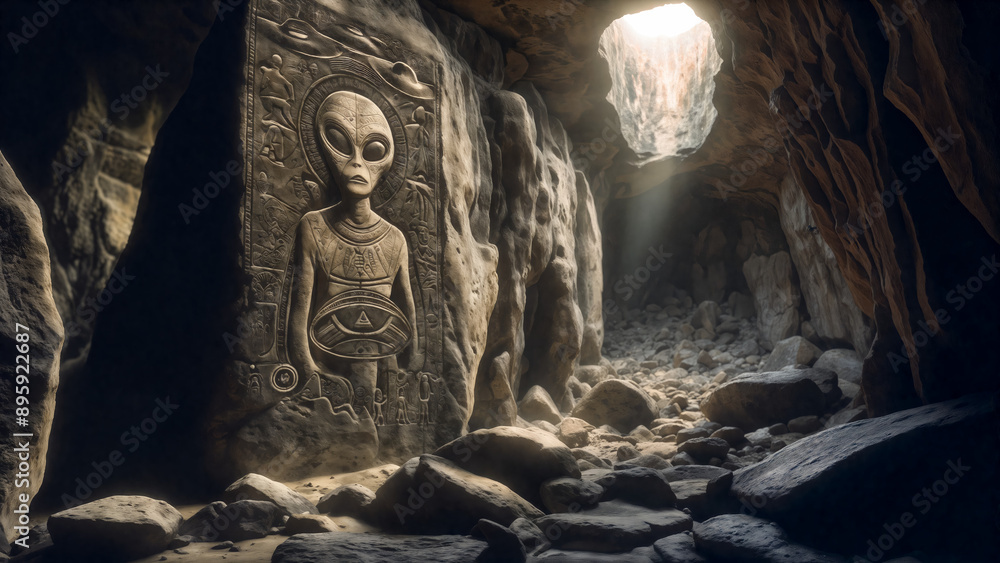 Ancient alien cave art depicts extraterrestrial beings, petroglyphs of ...