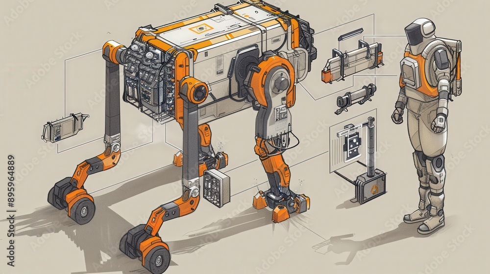 Diagram of a robotic system for hazardous environment operations ...