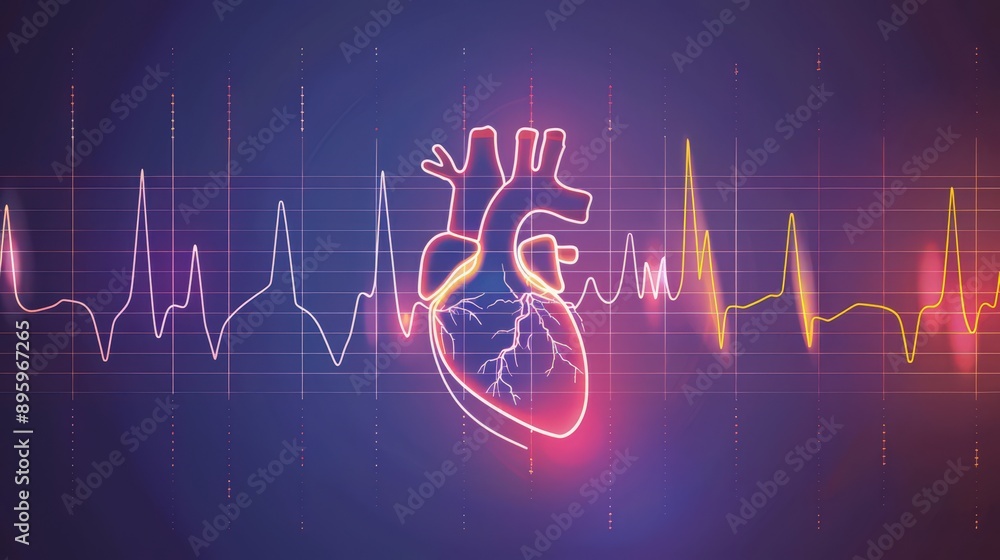 Diagram of an ECG reading, explaining the different waves and what they ...