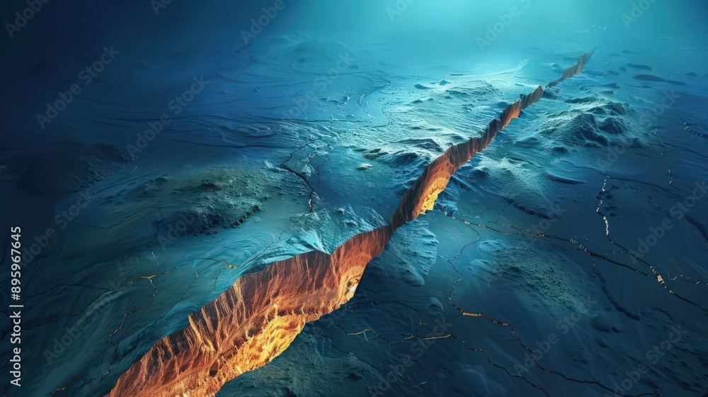 Diagram of an oceanic trench, illustrating the subduction zone where ...