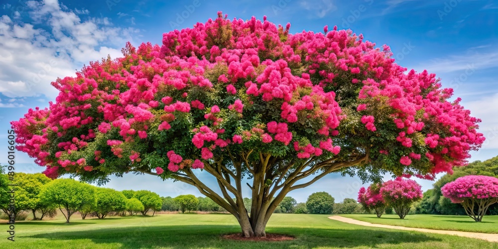 Beautiful crape myrtle tree in full bloom , crape myrtle, flowers, pink ...
