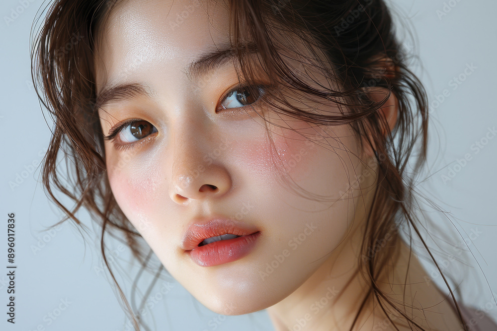 5 A chic 20-year-old Korean model with a fresh, dewy skin look, solid ...