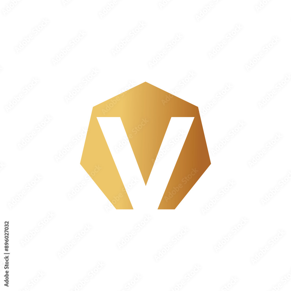 Letter V logo design vector with universal form and creative idea icon ...