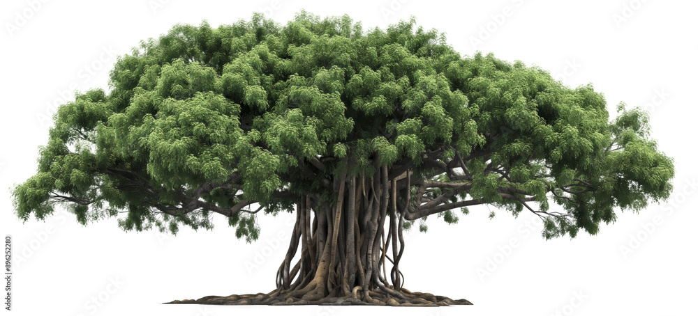 big Banyan tree wide shade with roots , PNG transparent background ...
