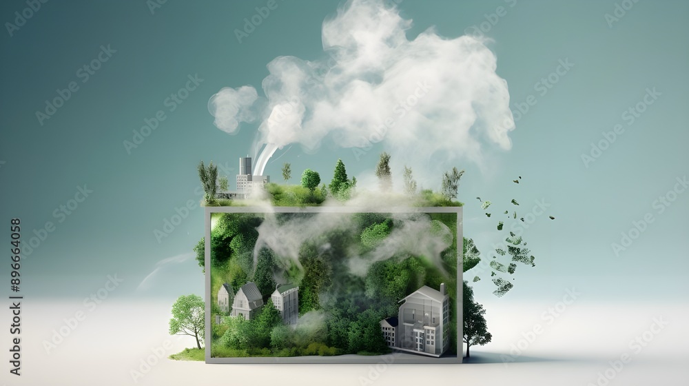 Abstract Representation of Air Quality Monitoring: A Blend of Clean ...