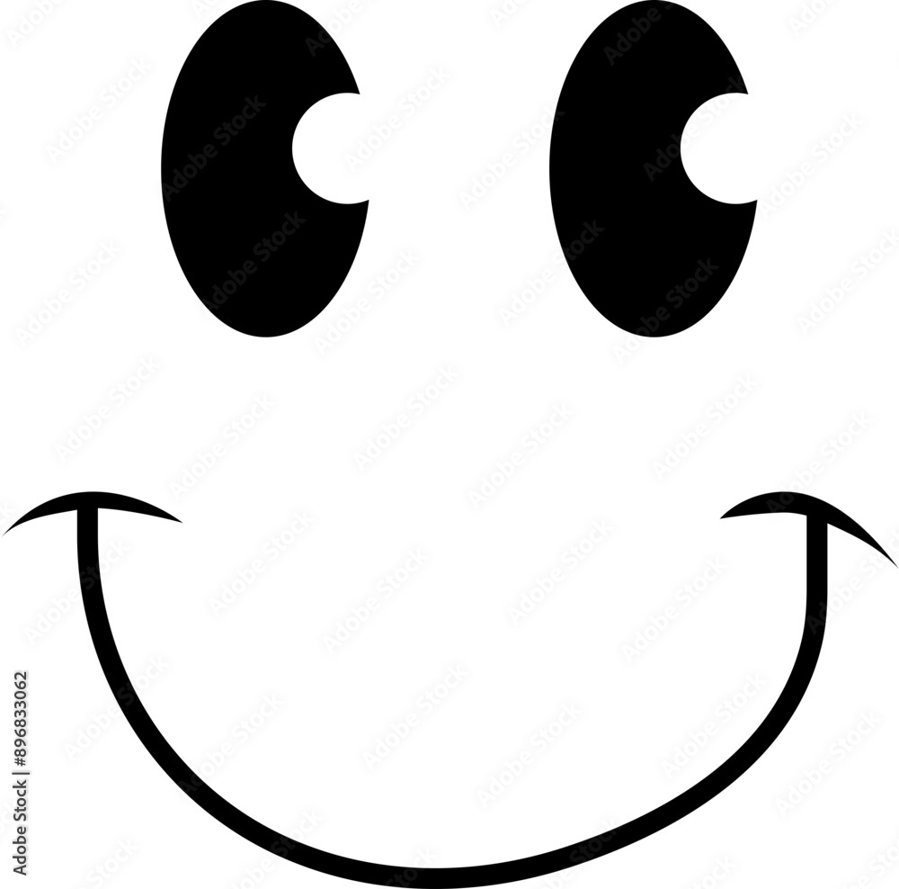 Smirk smile Icon in trendy flat style isolated on transparent ...