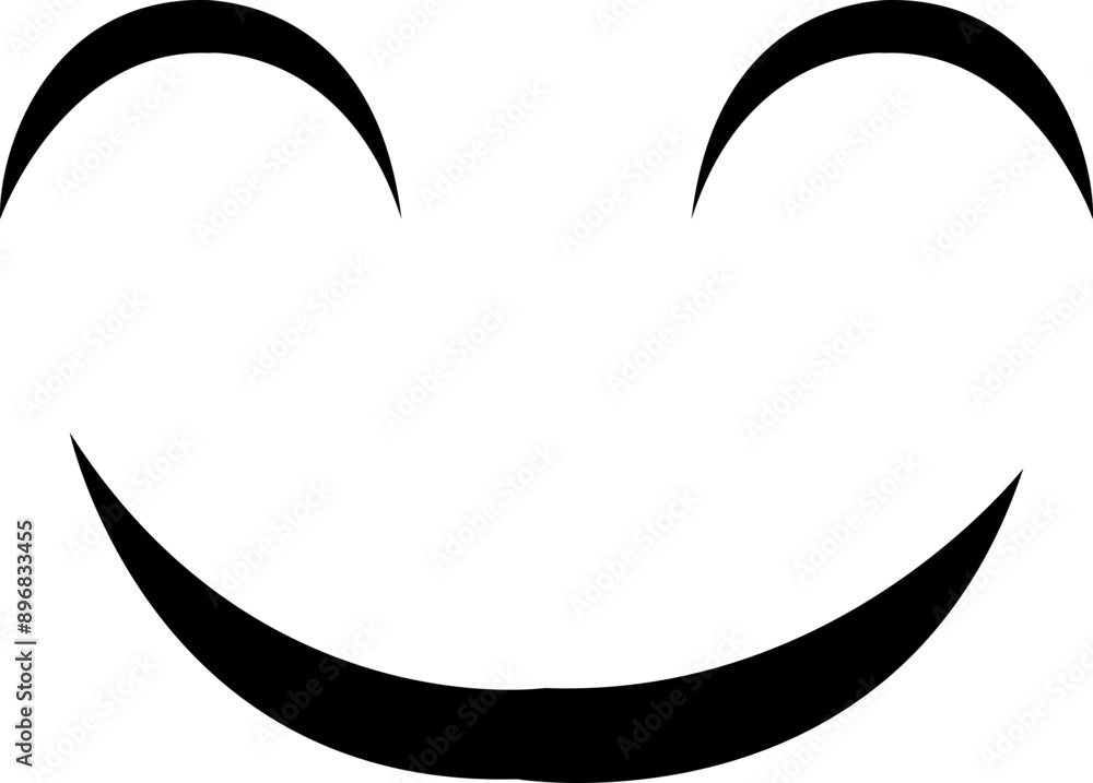 Smirk smile Icon in trendy flat style isolated on transparent ...
