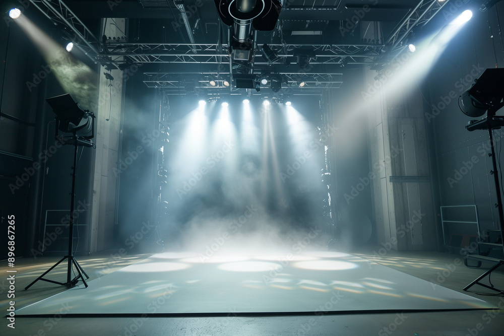 Lighting ramp with powerful spotlights for creating artificial lighting ...