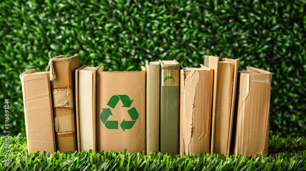 Charity, donation and volunteering of old books. Old, randomly folded ...