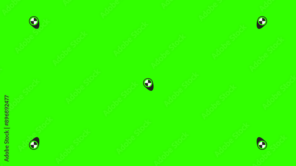 Green screen background, VFX motion tracking markers. Green screen ...