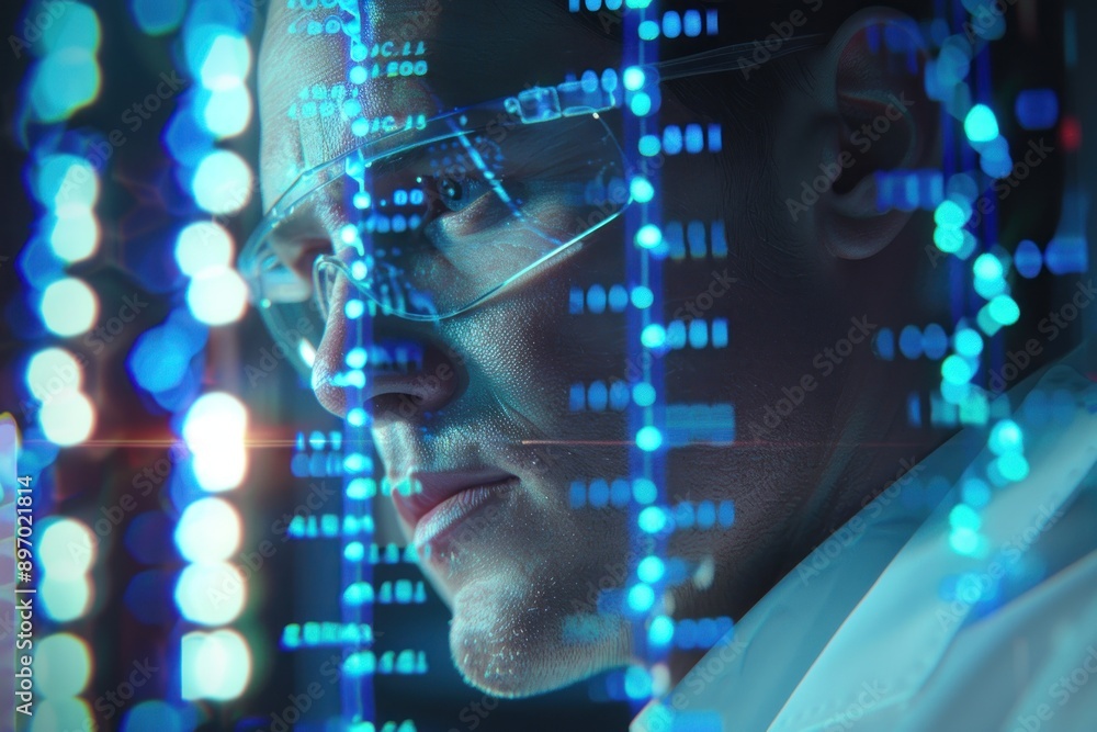 Close-up of a geneticist conducting PCR (Polymerase Chain Reaction) to ...
