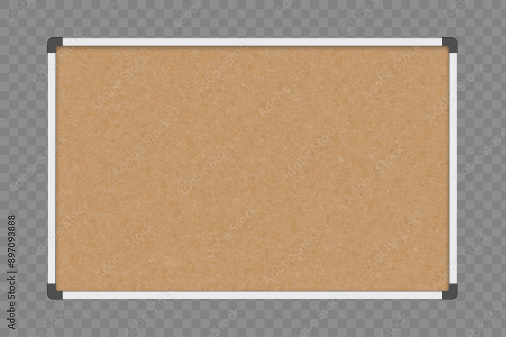 Office cork bulletin board template for business. Mockup isolated on a ...